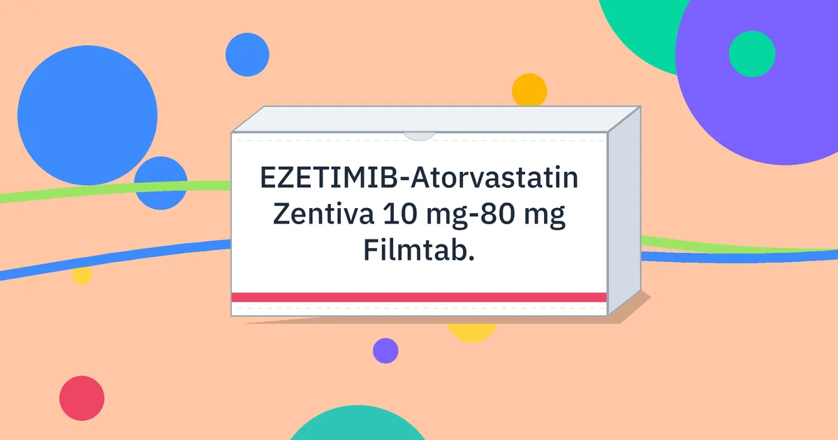 Symbolbild: Packung mit der Aufschrift EZETIMIB-Atorvastatin Zentiva 10 mg-80 mg Filmtab. (PZN 19491153) – Verfügbarkeit und Bezug in Apotheken in Frankfurt am Main