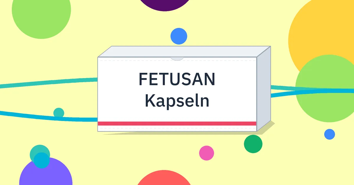 Symbolbild: Packung mit der Aufschrift FETUSAN Kapseln (PZN 05564693) – Verfügbarkeit und Bezug in Apotheken in Frankfurt am Main