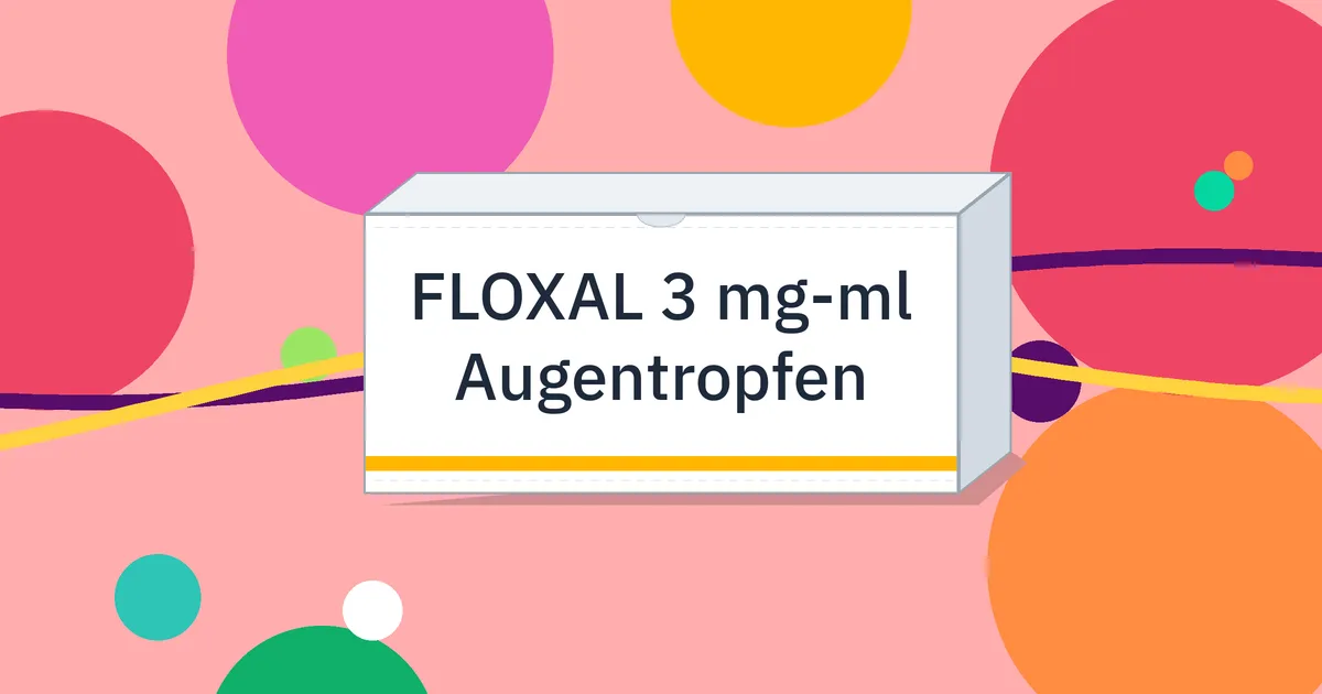 Symbolbild: Packung mit der Aufschrift FLOXAL 3 mg-ml Augentropfen (PZN 03820927) – Verfügbarkeit und Bezug in Apotheken in Frankfurt am Main
