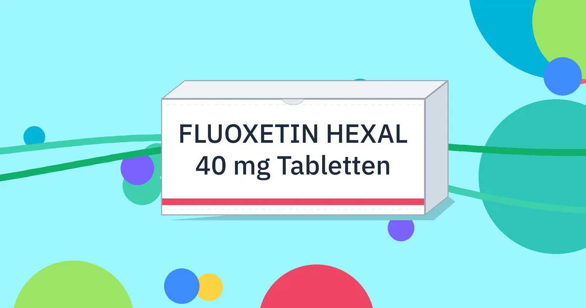 Symbolbild: Packung mit der Aufschrift FLUOXETIN HEXAL 40 mg Tabletten (PZN 01822974) – Verfügbarkeit und Bezug in Apotheken in Frankfurt am Main