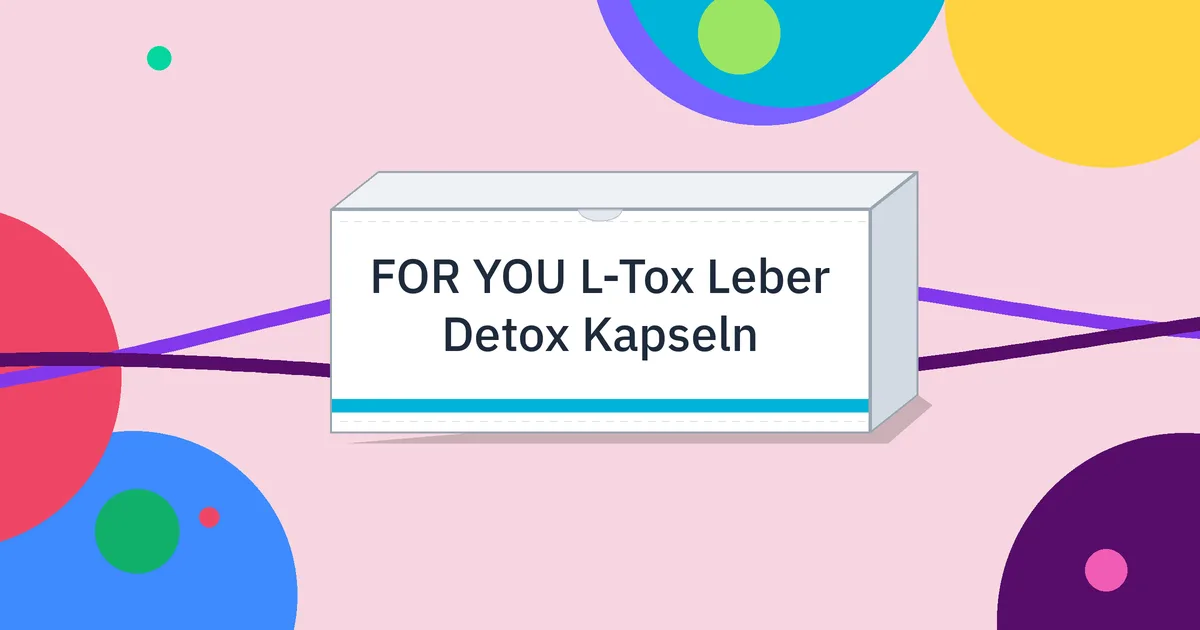 Symbolbild: Packung mit der Aufschrift FOR YOU L-Tox Leber Detox Kapseln (PZN 15323766) – Verfügbarkeit und Bezug in Apotheken in Frankfurt am Main