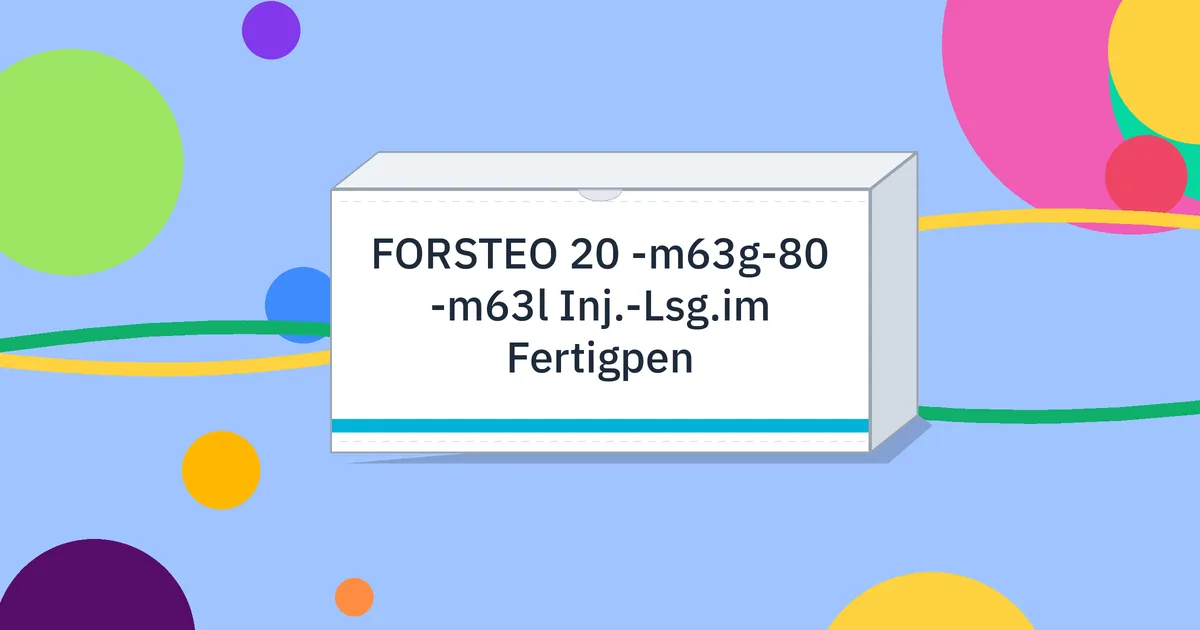 Symbolbild: Packung mit der Aufschrift FORSTEO 20 -m63g-80 -m63l Inj.-Lsg.im Fertigpen (PZN 06557620) – Verfügbarkeit und Bezug in Apotheken in Frankfurt am Main