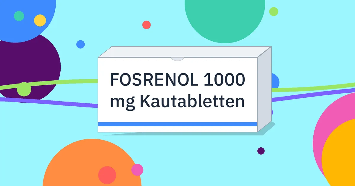 Symbolbild: Packung mit der Aufschrift FOSRENOL 1000 mg Kautabletten (PZN 06488586) – Verfügbarkeit und Bezug in Apotheken in Frankfurt am Main