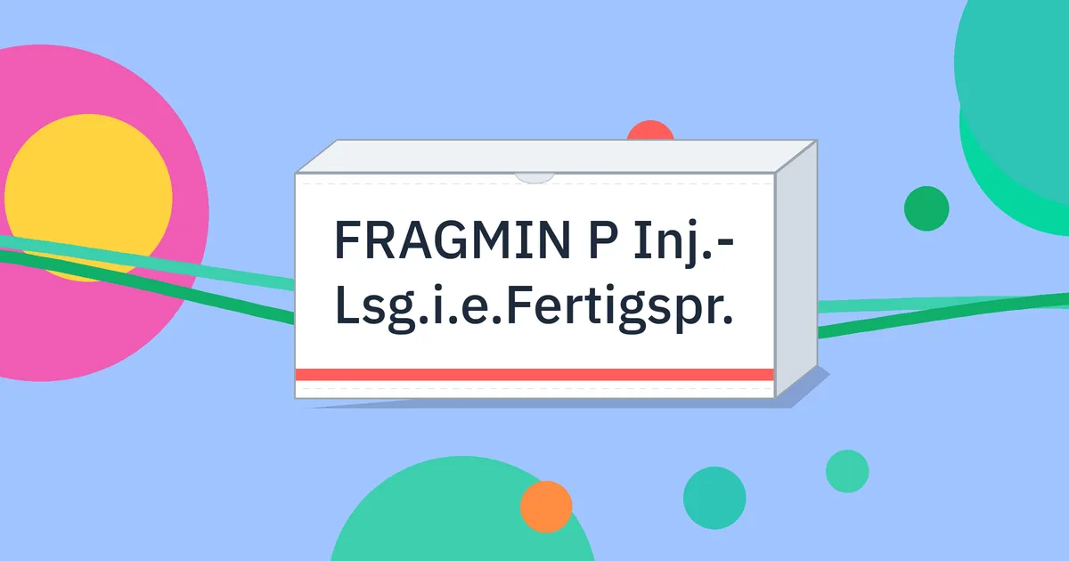 Symbolbild: Packung mit der Aufschrift FRAGMIN P Inj.-Lsg.i.e.Fertigspr. (PZN 07314581) – Verfügbarkeit und Bezug in Apotheken in Frankfurt am Main