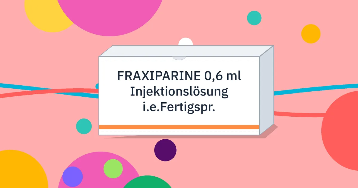 Symbolbild: Packung mit der Aufschrift FRAXIPARINE 0,6 ml Injektionslösung i.e.Fertigspr. (PZN 06562880) – Verfügbarkeit und Bezug in Apotheken in Frankfurt am Main