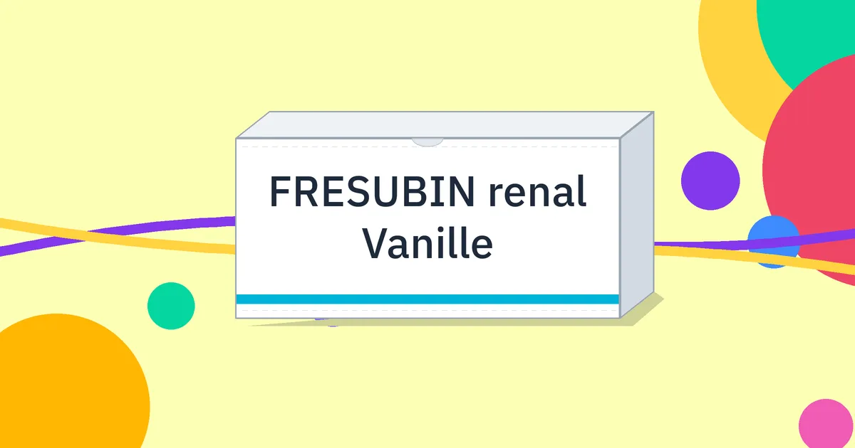 Symbolbild: Packung mit der Aufschrift FRESUBIN renal Vanille (PZN 19372968) – Verfügbarkeit und Bezug in Apotheken in Frankfurt am Main