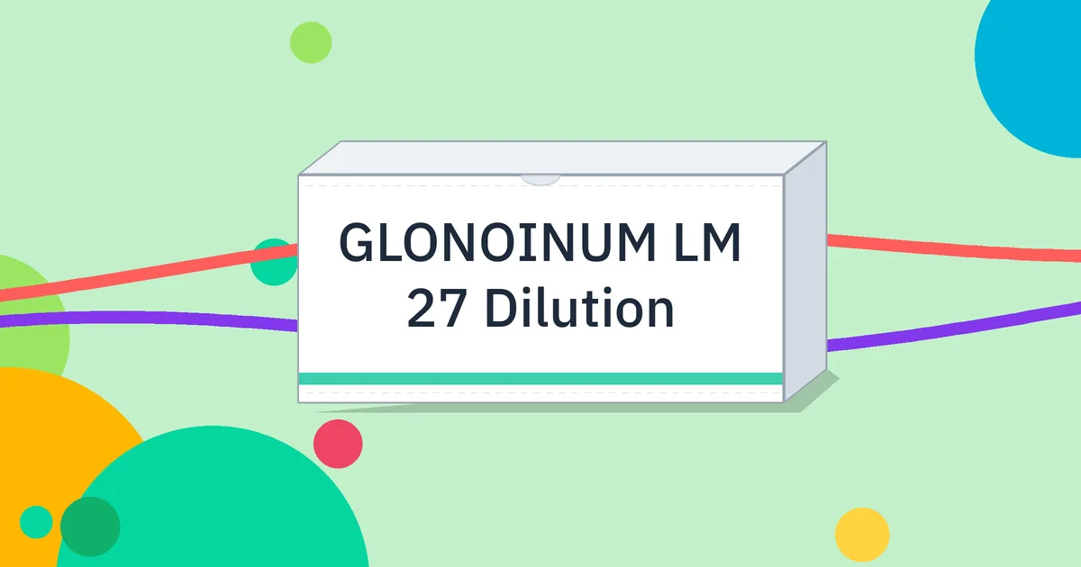 Symbolbild: Packung mit der Aufschrift GLONOINUM LM 27 Dilution (PZN 12879138) – Verfügbarkeit und Bezug in Apotheken in Frankfurt am Main
