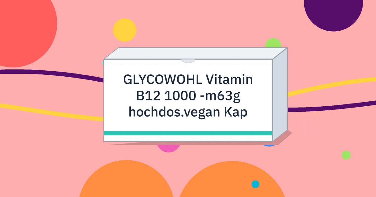 Symbolbild: Packung mit der Aufschrift GLYCOWOHL Vitamin B12 1000 -m63g hochdos.vegan Kap (PZN 18904771) – Verfügbarkeit und Bezug in Apotheken in Frankfurt am Main