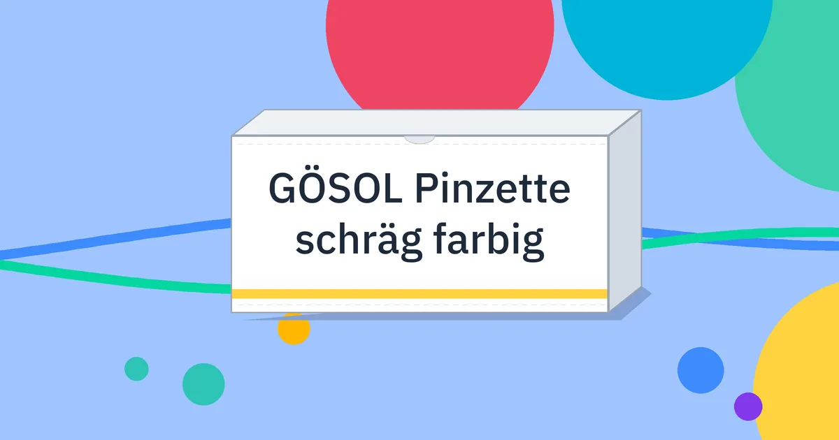 Symbolbild: Packung mit der Aufschrift GÖSOL Pinzette schräg farbig (PZN 15584811) – Verfügbarkeit und Bezug in Apotheken in Frankfurt am Main