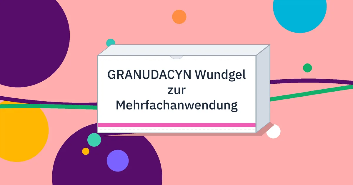 Symbolbild: Packung mit der Aufschrift GRANUDACYN Wundgel zur Mehrfachanwendung (PZN 13909226) – Verfügbarkeit und Bezug in Apotheken in Frankfurt am Main