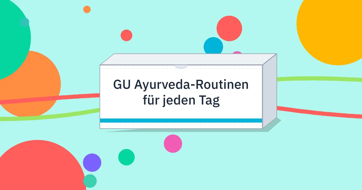 Symbolbild: Packung mit der Aufschrift GU Ayurveda-Routinen für jeden Tag (PZN 19207459) – Verfügbarkeit und Bezug in Apotheken in Frankfurt am Main