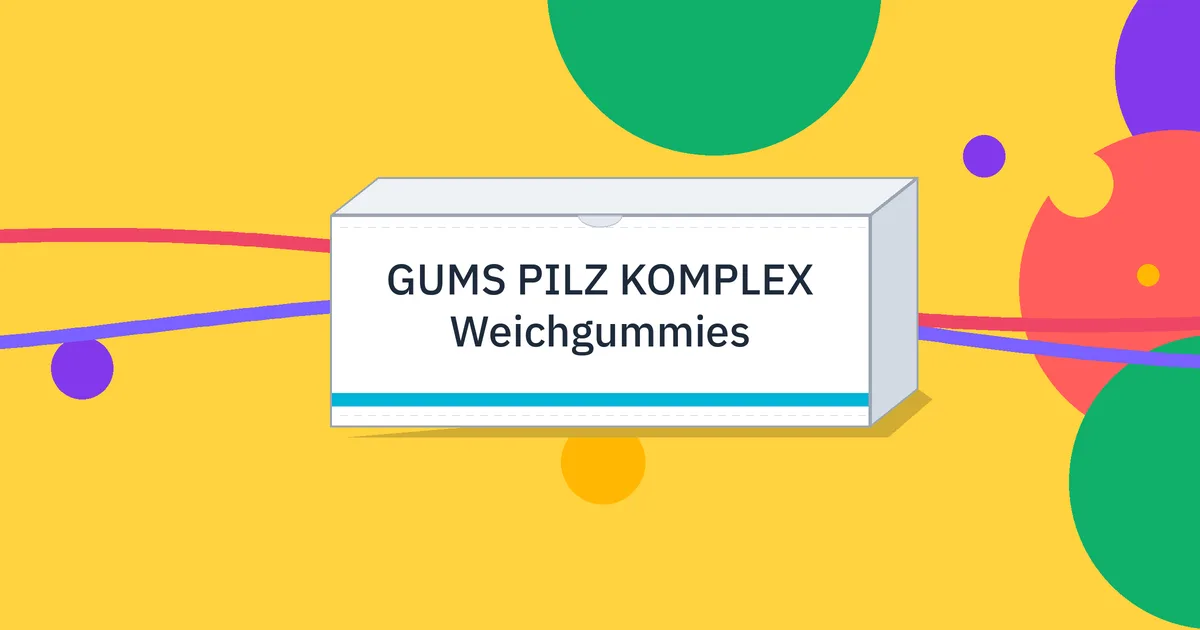 Symbolbild: Packung mit der Aufschrift GUMS PILZ KOMPLEX Weichgummies (PZN 18892140) – Verfügbarkeit und Bezug in Apotheken in Frankfurt am Main