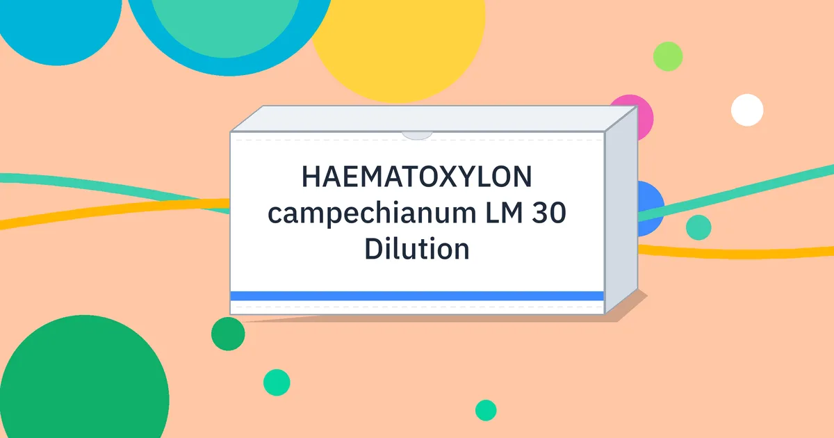Symbolbild: Packung mit der Aufschrift HAEMATOXYLON campechianum LM 30 Dilution (PZN 13549549) – Verfügbarkeit und Bezug in Apotheken in Frankfurt am Main