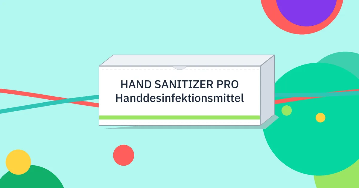 Symbolbild: Packung mit der Aufschrift HAND SANITIZER PRO Handdesinfektionsmittel (PZN 16740621) – Verfügbarkeit und Bezug in Apotheken in Frankfurt am Main