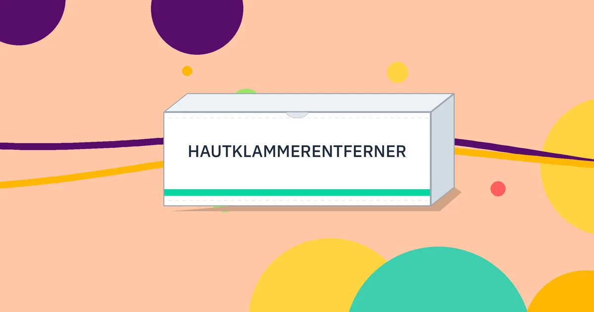 Symbolbild: Packung mit der Aufschrift HAUTKLAMMERENTFERNER (PZN 09770171) – Verfügbarkeit und Bezug in Apotheken in Frankfurt am Main