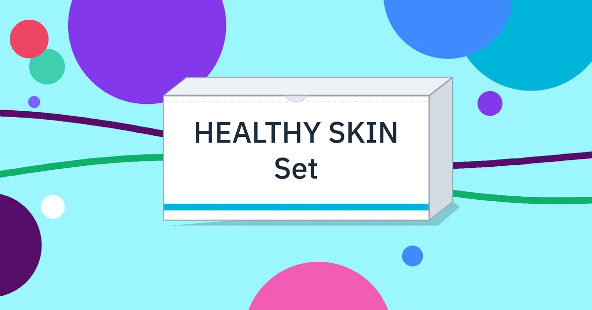 Symbolbild: Packung mit der Aufschrift HEALTHY SKIN Set (PZN 17528001) – Verfügbarkeit und Bezug in Apotheken in Frankfurt am Main