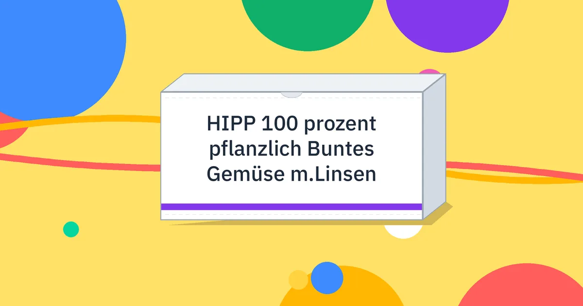 Symbolbild: Packung mit der Aufschrift HIPP 100 prozent pflanzlich Buntes Gemüse m.Linsen (PZN 18436086) – Verfügbarkeit und Bezug in Apotheken in Frankfurt am Main
