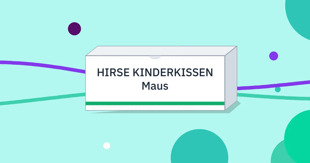 Symbolbild: Packung mit der Aufschrift HIRSE KINDERKISSEN Maus (PZN 01422157) – Verfügbarkeit und Bezug in Apotheken in Frankfurt am Main