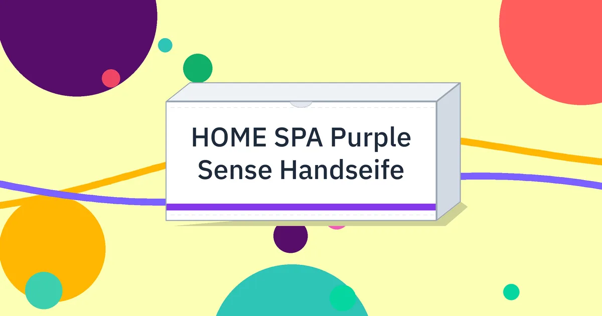 Symbolbild: Packung mit der Aufschrift HOME SPA Purple Sense Handseife (PZN 19173281) – Verfügbarkeit und Bezug in Apotheken in Frankfurt am Main