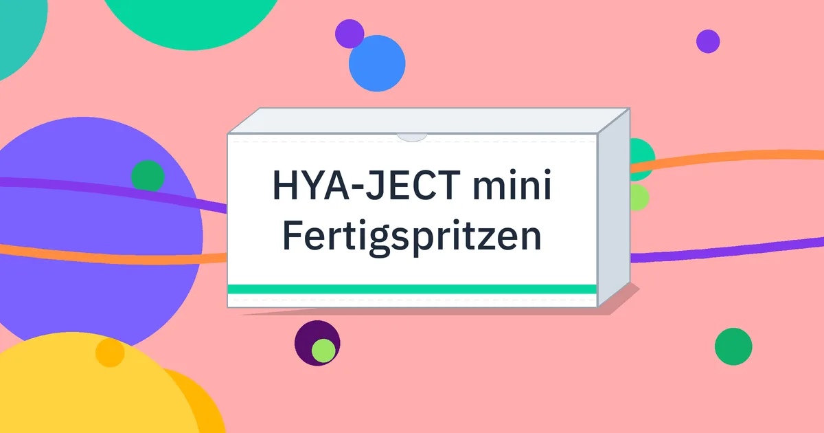Symbolbild: Packung mit der Aufschrift HYA-JECT mini Fertigspritzen (PZN 04211461) – Verfügbarkeit und Bezug in Apotheken in Frankfurt am Main