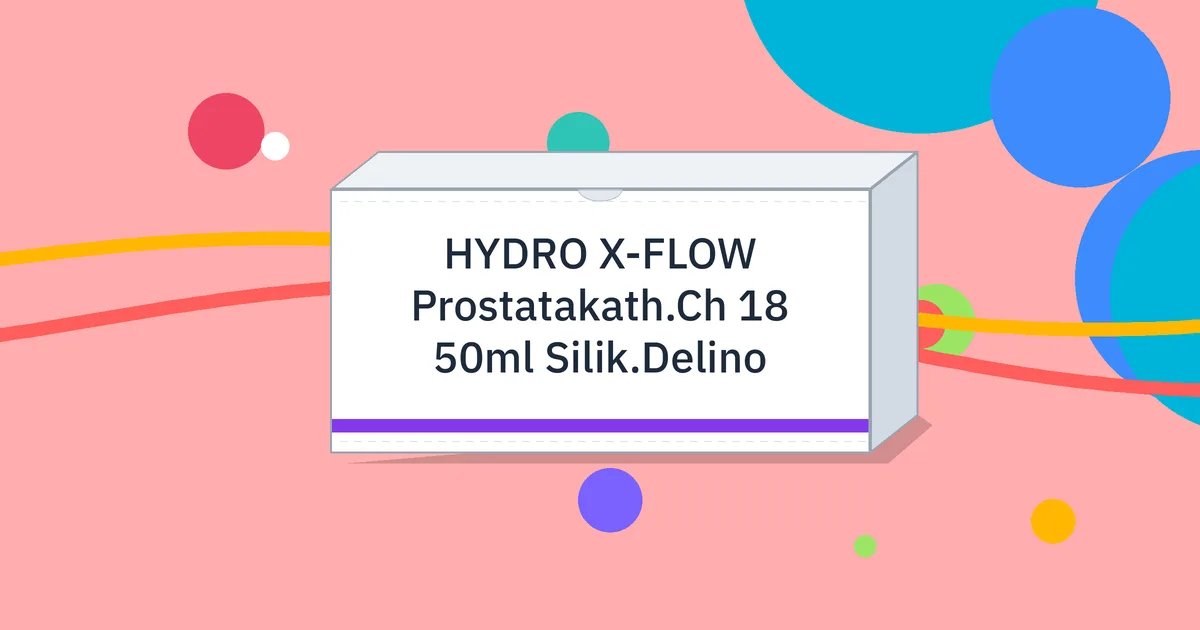 Symbolbild: Packung mit der Aufschrift HYDRO X-FLOW Prostatakath.Ch 18 50ml Silik.Delino (PZN 17508642) – Verfügbarkeit und Bezug in Apotheken in Frankfurt am Main