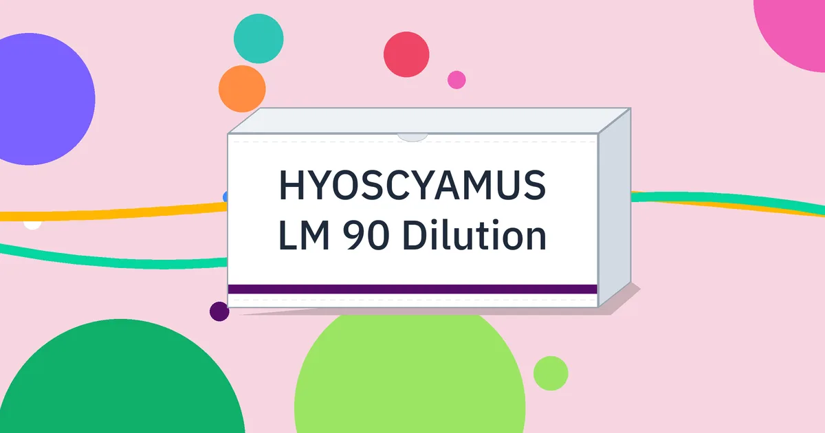Symbolbild: Packung mit der Aufschrift HYOSCYAMUS LM 90 Dilution (PZN 12890795) – Verfügbarkeit und Bezug in Apotheken in Frankfurt am Main