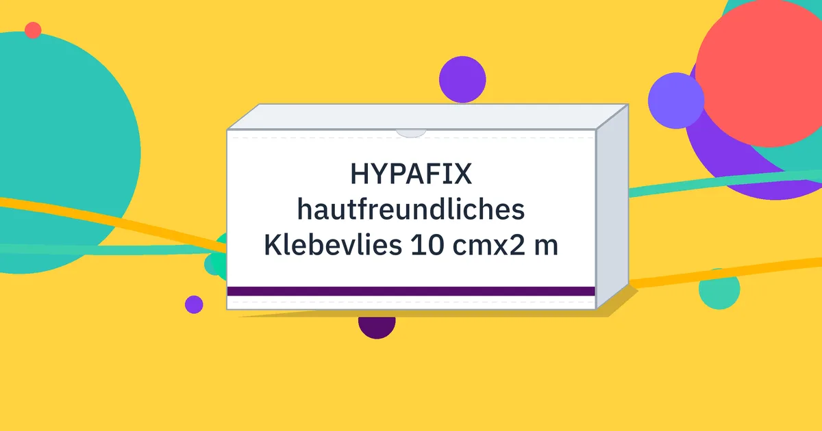 Symbolbild: Packung mit der Aufschrift HYPAFIX hautfreundliches Klebevlies 10 cmx2 m (PZN 18721875) – Verfügbarkeit und Bezug in Apotheken in Frankfurt am Main