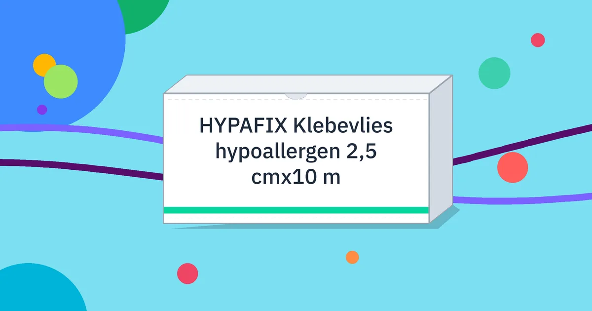 Symbolbild: Packung mit der Aufschrift HYPAFIX Klebevlies hypoallergen 2,5 cmx10 m (PZN 20610870) – Verfügbarkeit und Bezug in Apotheken in Frankfurt am Main