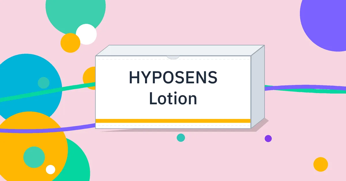 Symbolbild: Packung mit der Aufschrift HYPOSENS Lotion (PZN 04746015) – Verfügbarkeit und Bezug in Apotheken in Frankfurt am Main