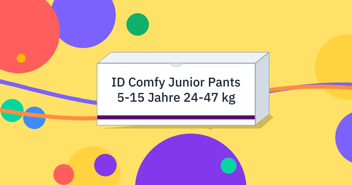 Symbolbild: Packung mit der Aufschrift ID Comfy Junior Pants 5-15 Jahre 24-47 kg (PZN 19367022) – Verfügbarkeit und Bezug in Apotheken in Frankfurt am Main