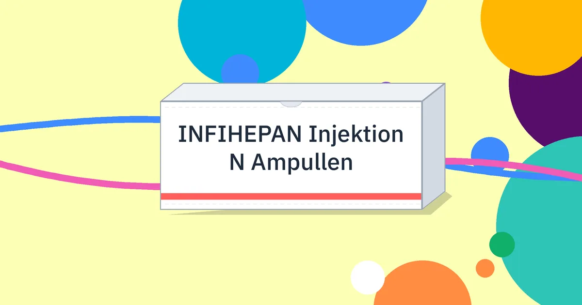 Symbolbild: Packung mit der Aufschrift INFIHEPAN Injektion N Ampullen (PZN 01044790) – Verfügbarkeit und Bezug in Apotheken in Frankfurt am Main