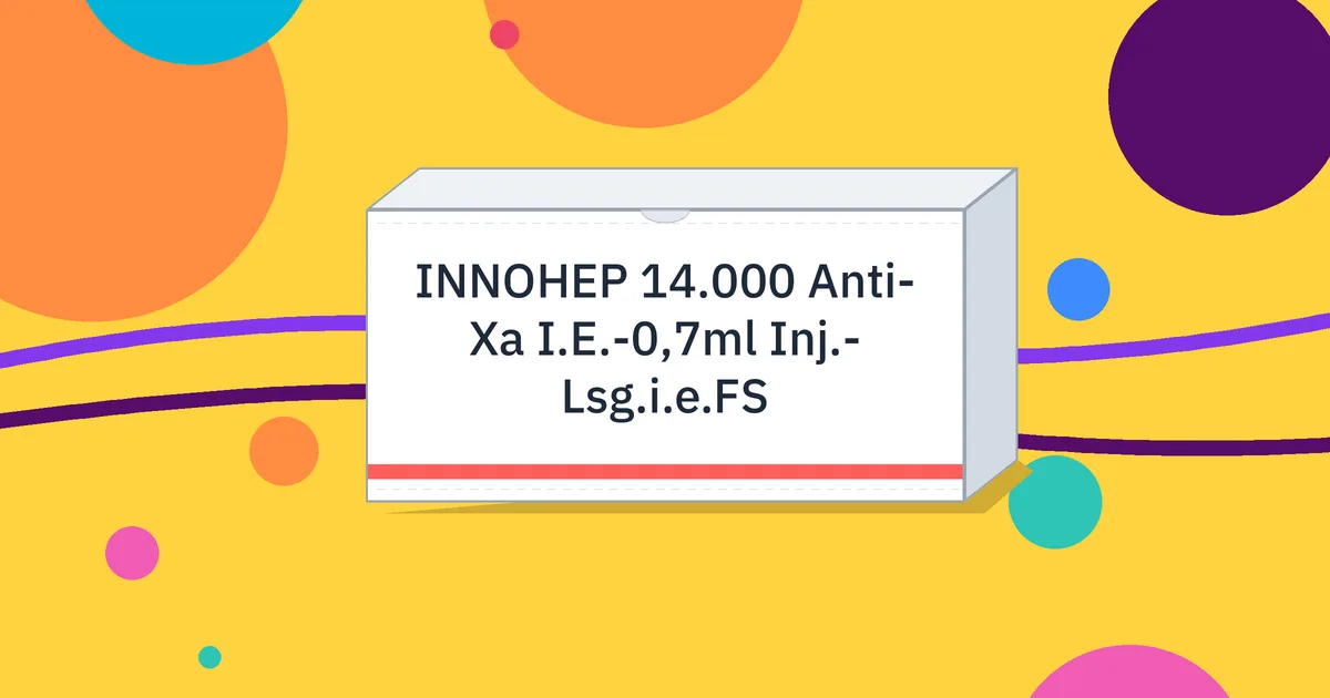 Symbolbild: Packung mit der Aufschrift INNOHEP 14.000 Anti-Xa I.E.-0,7ml Inj.-Lsg.i.e.FS (PZN 17293064) – Verfügbarkeit und Bezug in Apotheken in Frankfurt am Main