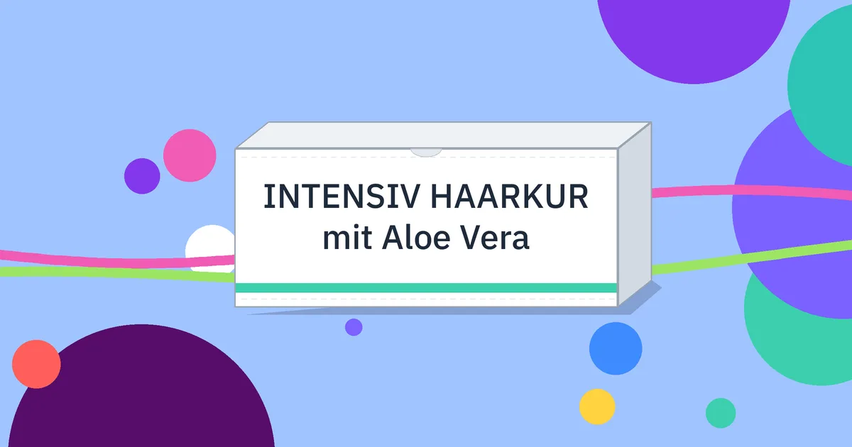 Symbolbild: Packung mit der Aufschrift INTENSIV HAARKUR mit Aloe Vera (PZN 16205626) – Verfügbarkeit und Bezug in Apotheken in Frankfurt am Main