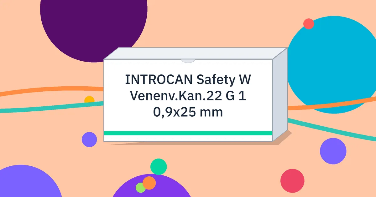 Symbolbild: Packung mit der Aufschrift INTROCAN Safety W Venenv.Kan.22 G 1 0,9x25 mm (PZN 04095782) – Verfügbarkeit und Bezug in Apotheken in Frankfurt am Main