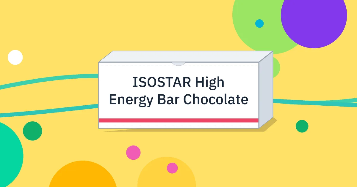 Symbolbild: Packung mit der Aufschrift ISOSTAR High Energy Bar Chocolate (PZN 19639590) – Verfügbarkeit und Bezug in Apotheken in Frankfurt am Main