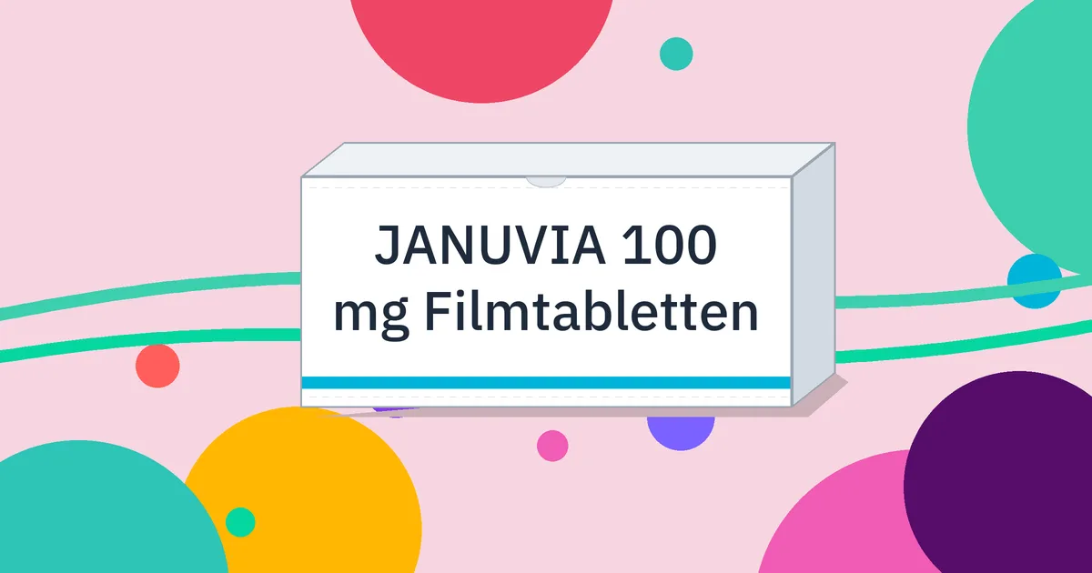 Symbolbild: Packung mit der Aufschrift JANUVIA 100 mg Filmtabletten (PZN 19456984) – Verfügbarkeit und Bezug in Apotheken in Frankfurt am Main