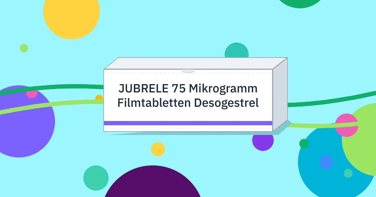 Symbolbild: Packung mit der Aufschrift JUBRELE 75 Mikrogramm Filmtabletten Desogestrel (PZN 09475242) – Verfügbarkeit und Bezug in Apotheken in Frankfurt am Main
