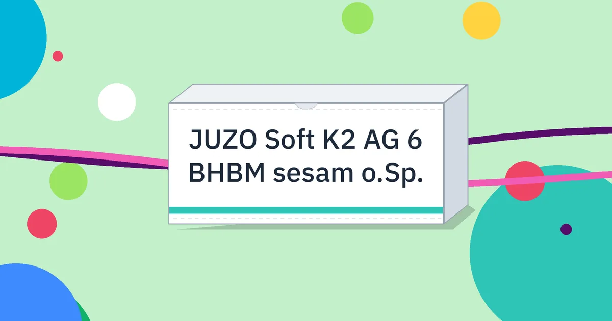 Symbolbild: Packung mit der Aufschrift JUZO Soft K2 AG 6 BHBM sesam o.Sp. (PZN 14860924) – Verfügbarkeit und Bezug in Apotheken in Frankfurt am Main