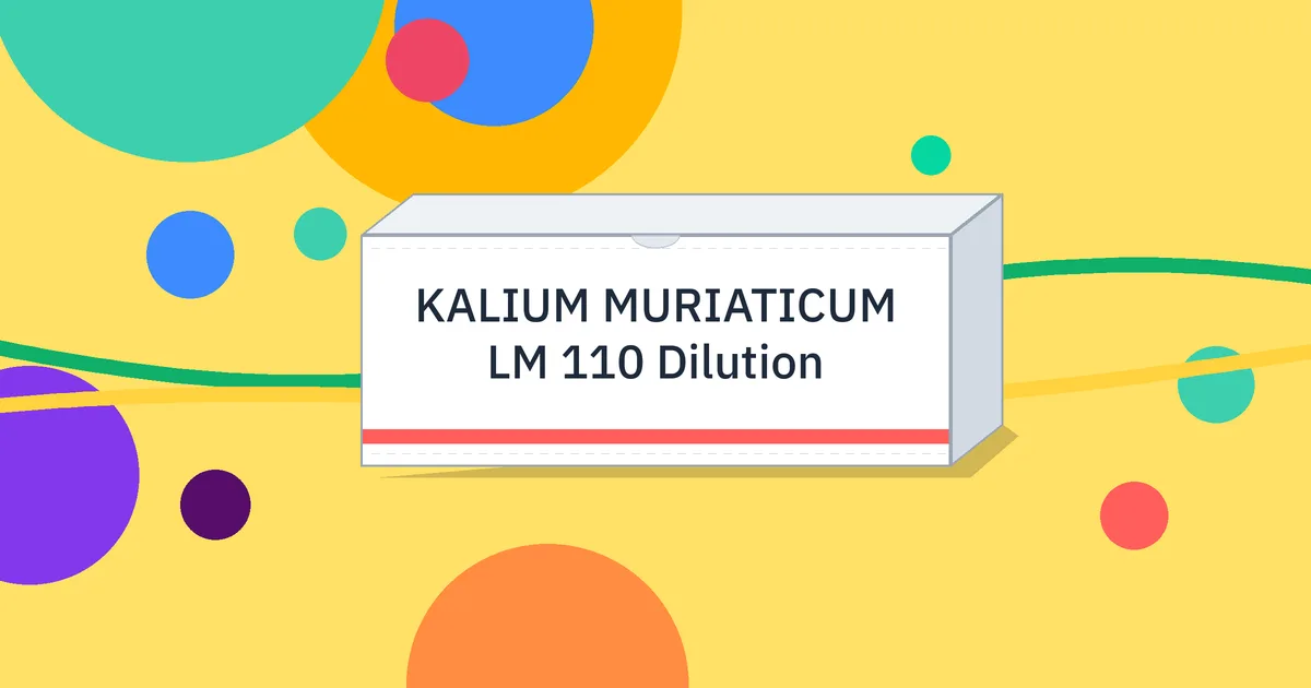 Symbolbild: Packung mit der Aufschrift KALIUM MURIATICUM LM 110 Dilution (PZN 12923129) – Verfügbarkeit und Bezug in Apotheken in Frankfurt am Main