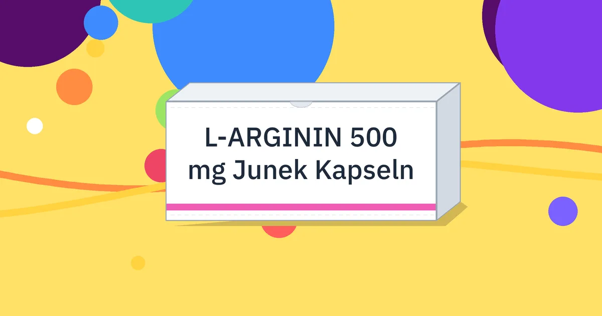 Symbolbild: Packung mit der Aufschrift L-ARGININ 500 mg Junek Kapseln (PZN 10030663) – Verfügbarkeit und Bezug in Apotheken in Frankfurt am Main