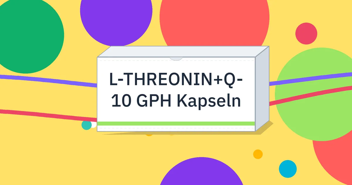 Symbolbild: Packung mit der Aufschrift L-THREONIN+Q-10 GPH Kapseln (PZN 09918834) – Verfügbarkeit und Bezug in Apotheken in Frankfurt am Main