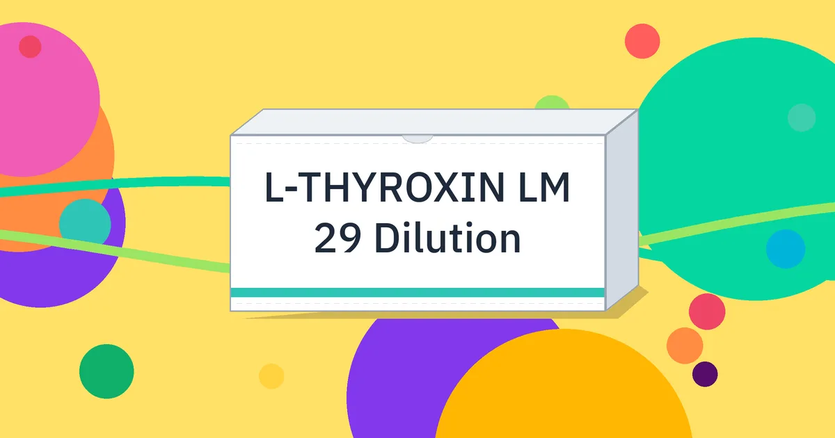 Symbolbild: Packung mit der Aufschrift L-THYROXIN LM 29 Dilution (PZN 12928693) – Verfügbarkeit und Bezug in Apotheken in Frankfurt am Main