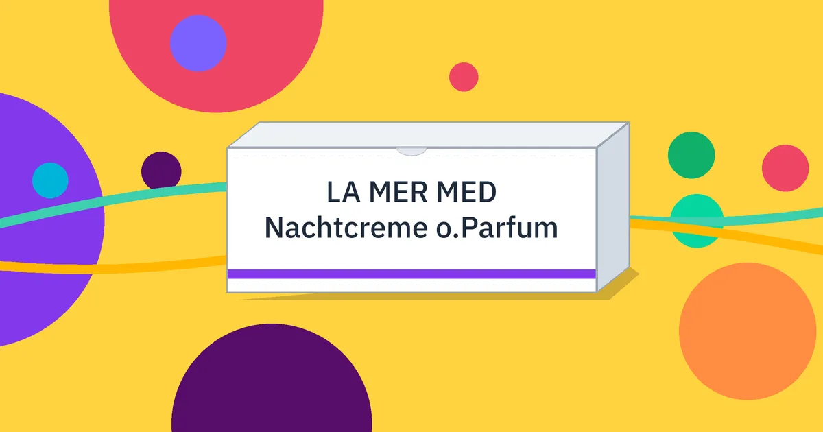 Symbolbild: Packung mit der Aufschrift LA MER MED Nachtcreme o.Parfum (PZN 18174628) – Verfügbarkeit und Bezug in Apotheken in Frankfurt am Main
