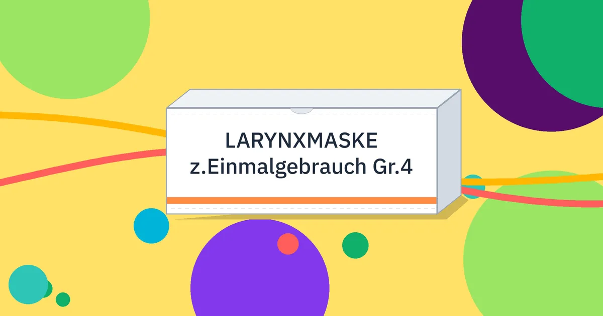 Symbolbild: Packung mit der Aufschrift LARYNXMASKE z.Einmalgebrauch Gr.4 (PZN 15740381) – Verfügbarkeit und Bezug in Apotheken in Frankfurt am Main