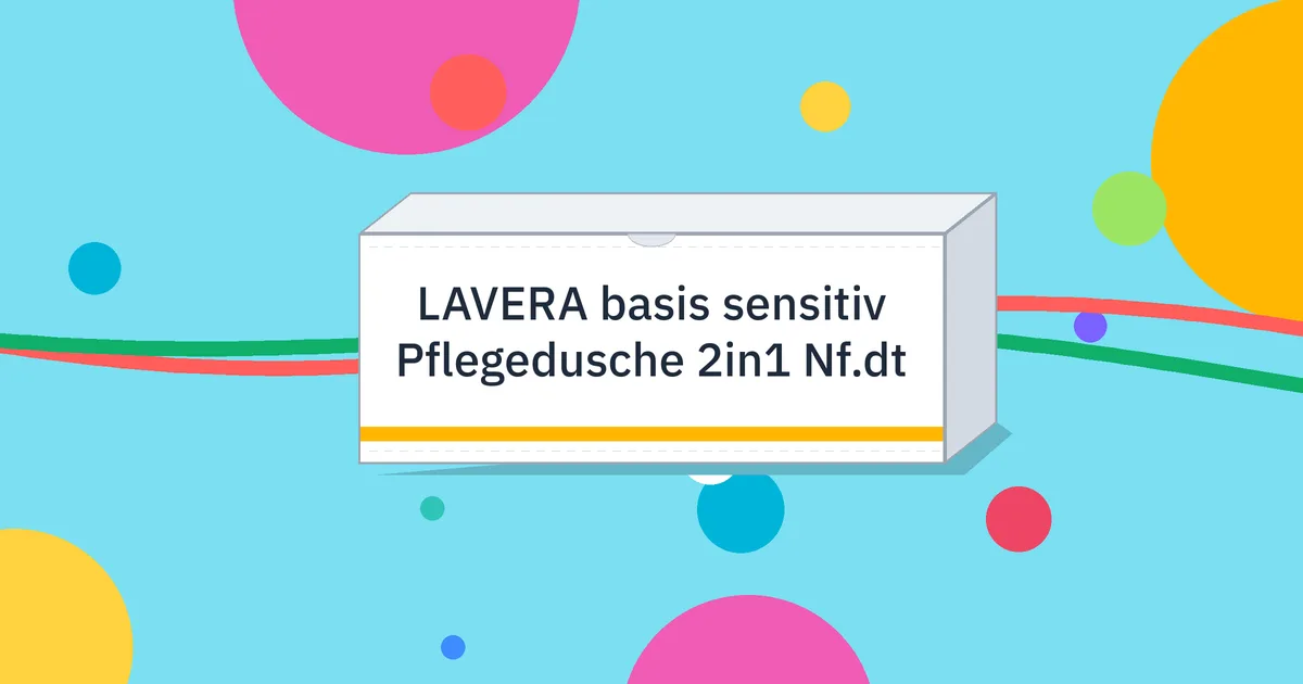 Symbolbild: Packung mit der Aufschrift LAVERA basis sensitiv Pflegedusche 2in1 Nf.dt (PZN 17566556) – Verfügbarkeit und Bezug in Apotheken in Frankfurt am Main