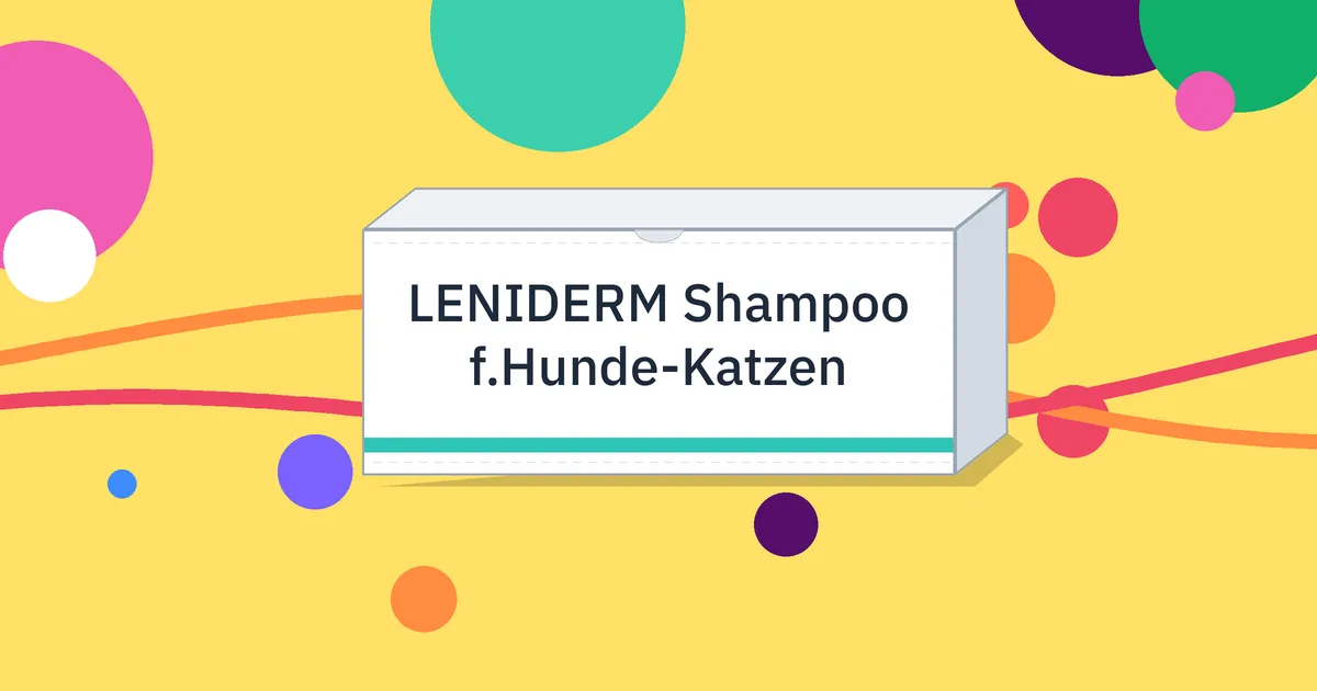 Symbolbild: Packung mit der Aufschrift LENIDERM Shampoo f.Hunde-Katzen (PZN 18022611) – Verfügbarkeit und Bezug in Apotheken in Frankfurt am Main