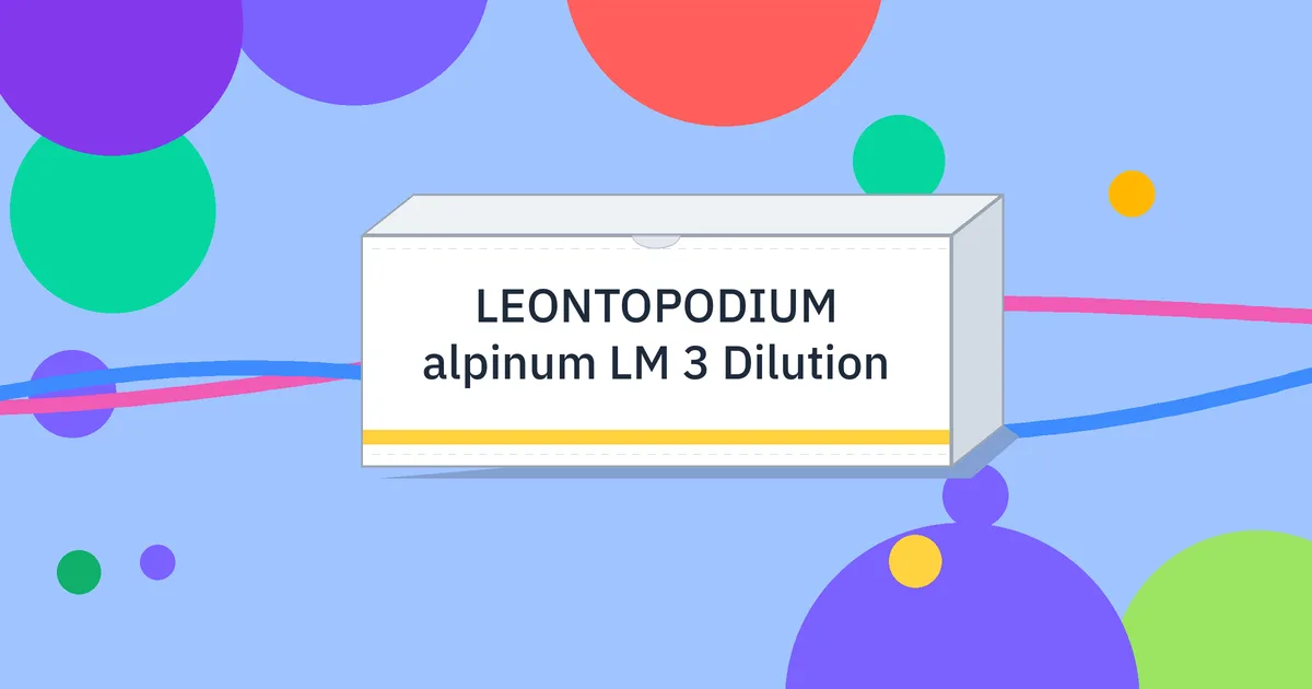 Symbolbild: Packung mit der Aufschrift LEONTOPODIUM alpinum LM 3 Dilution (PZN 13525313) – Verfügbarkeit und Bezug in Apotheken in Frankfurt am Main