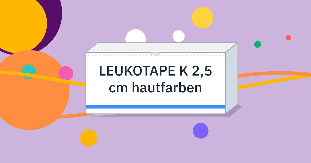 Symbolbild: Packung mit der Aufschrift LEUKOTAPE K 2,5 cm hautfarben (PZN 12655479) – Verfügbarkeit und Bezug in Apotheken in Frankfurt am Main