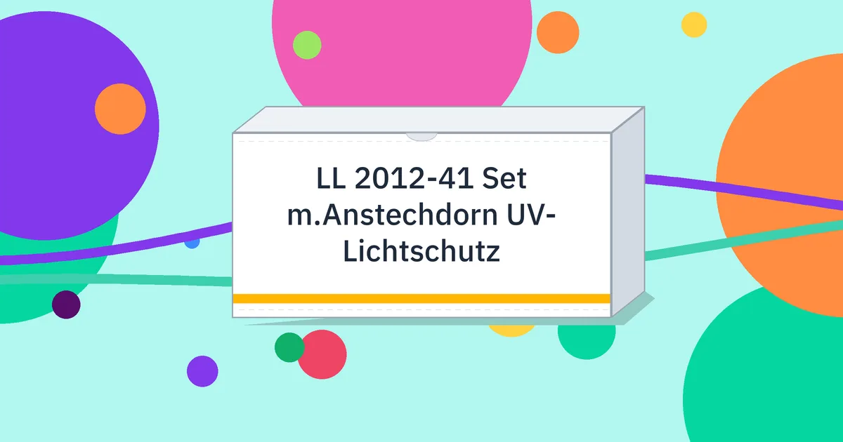 Symbolbild: Packung mit der Aufschrift LL 2012-41 Set m.Anstechdorn UV-Lichtschutz (PZN 14404623) – Verfügbarkeit und Bezug in Apotheken in Frankfurt am Main
