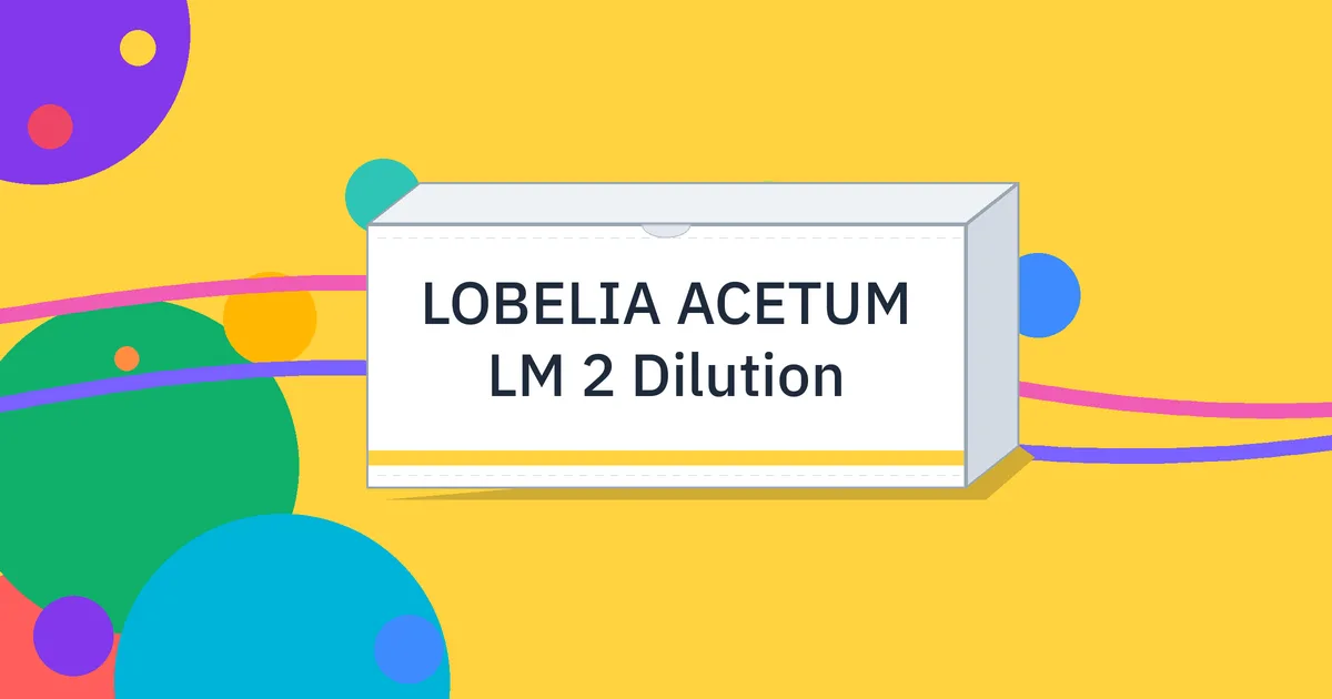 Symbolbild: Packung mit der Aufschrift LOBELIA ACETUM LM 2 Dilution (PZN 13532359) – Verfügbarkeit und Bezug in Apotheken in Frankfurt am Main